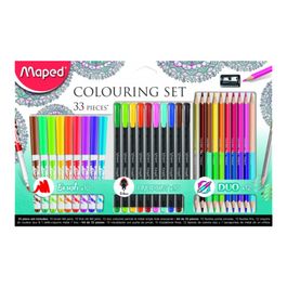 Maped - ensemble de stylo à brosse, crayon de couleur et stylo à fibre ...