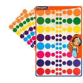 Cléopâtre - 240 gommettes rondes - 8 couleurs - repositionnables Pas ...