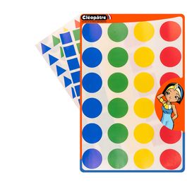 Cléopâtre - 72 gommettes géométriques - 4 cm - 4 couleurs ...
