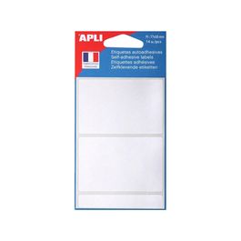 APLI - White labels - 77 x 50 mm - rectangular (paquete de 14) Precios ...