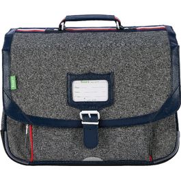 Cartable Tann's Sam - 38 cm - 2 compartiments - gris Pas Cher | Bureau ...