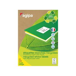 Apli Agipa - 400 Étiquettes 100% recyclées blanches multi-usages - 105 ...