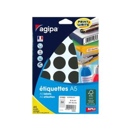 Apli Agipa - Etui A5 - 240 Pastilles noires - diamètre 30 mm - réf ...