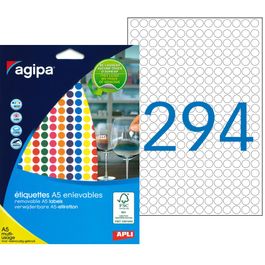 Apli Agipa - Etui A5 - 1764 Pastilles couleurs assorties - diamètre 8 ...