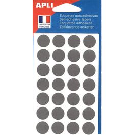Apli Agipa - 168 Pastilles adhésives - gris - diamètre 15 mm - réf ...