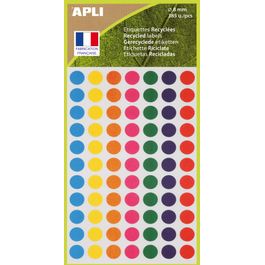 Apli Agipa - 385 Pastilles adhésives recyclées - couleurs assorties ...