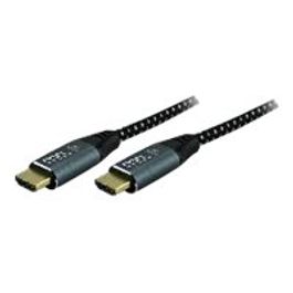 MCL Samar - Câble HDMI mâle pour HDMI mâle - 2 m - gris, noir Pas Cher ...