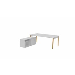 Bureau manager ROBIN - L200 x P100 cm - avec console retour à gauche ...