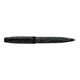 Enzo Varini Taormina Carena - Mini stylo plume - acier blanc motif noir ...