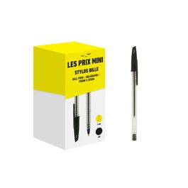 Les Prix Mini - 50 Stylos bille noir - pointe conique de 1 mm Pas Cher ...