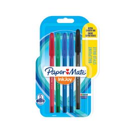 PAPER MATE® INKJOY 100™ - Blister de 5 stylos bille capuchonnés ...