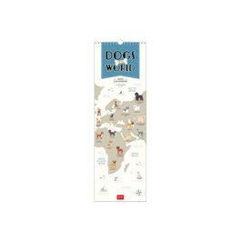 Legami Dogs Of The World - Calendrier illustré mensuel - 16 x 49 cm Pas ...