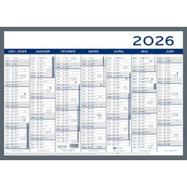 Calendrier Lecas 2 Couleurs 55x40,5 1 Année Sur 2 Faces Hamelin Pas ...