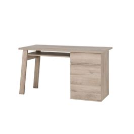 Bureau BALIKHAN - L136 cm - chêne clair Pas Cher | Bureau Vallée
