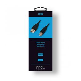 MCL Samar - câble USB 2.0 type A / B mâle - 2m Pas Cher | Bureau Vallée