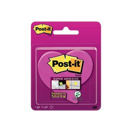 Notes Super Sticky Post-it Forme Cœur - Rose Fuchsia Pas Cher | Bureau ...