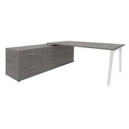 Bureau STEELY Manager - L180 x P100 x H72,5 cm - console retour à ...