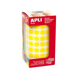 Apli Agipa - Rouleau de pastilles adhésives - jaune - diamètre 10,5 mm ...
