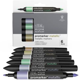 ProMarker Metallic - Pack de 6 marqueurs double pointe - coloris ...