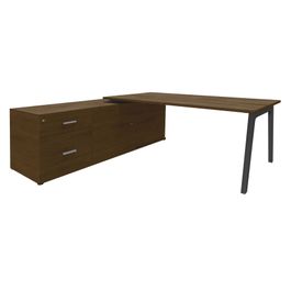 Bureau STEELY Manager - L180 x P100 x H72,5 cm - console retour à ...