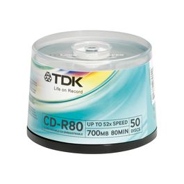 TDK CD-R80 - CD-R x 50 - 700 Mo - support de stockage Pas Cher | Bureau ...