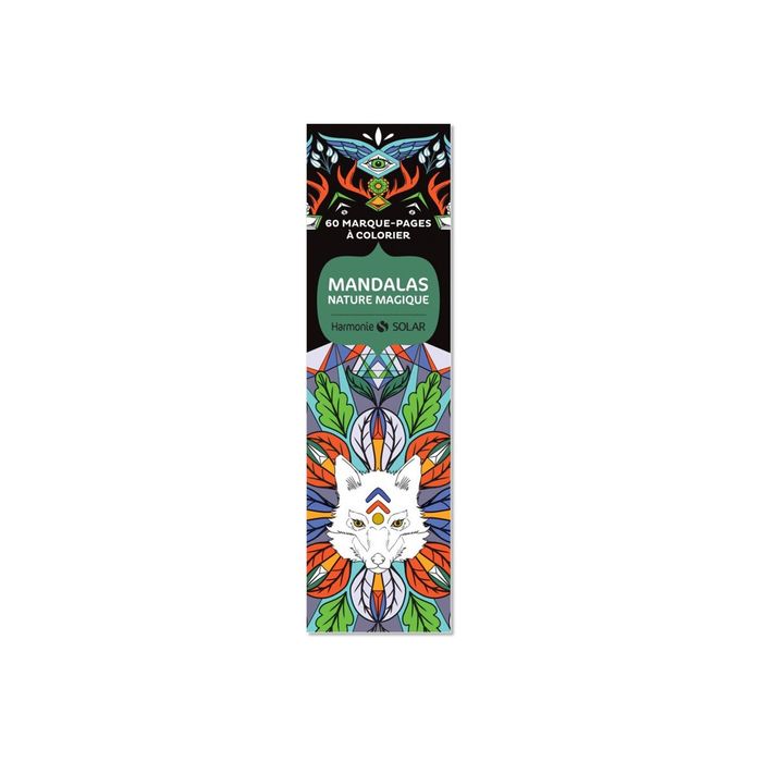 60 Marque-pages à colorier - Mandalas nature magique Pas Cher | Bureau ...
