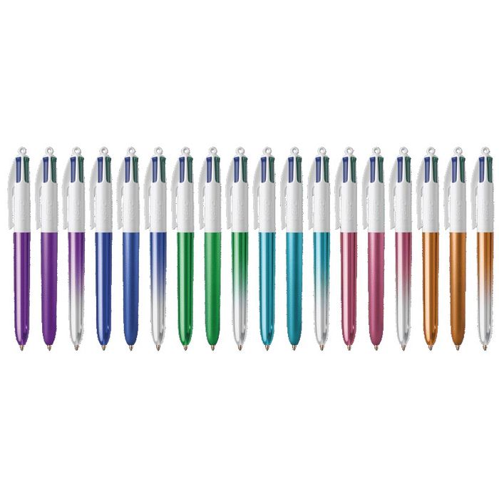 BIC 4 Couleurs Shine - Stylo à bille 4 couleurs - disponible dans ...