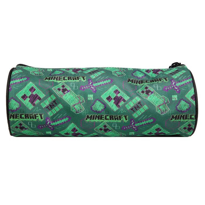 Trousse ronde Minecraft - 1 compartiment - vert - Bagtrotter Pas Cher ...