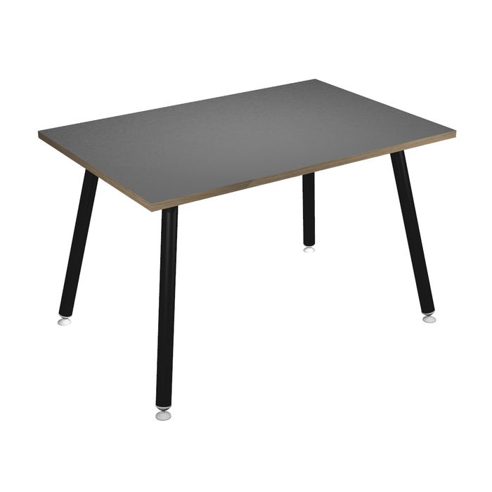 Table haute LEONARDO - 120 x 80 x 105 cm - Pieds métal noirs ...