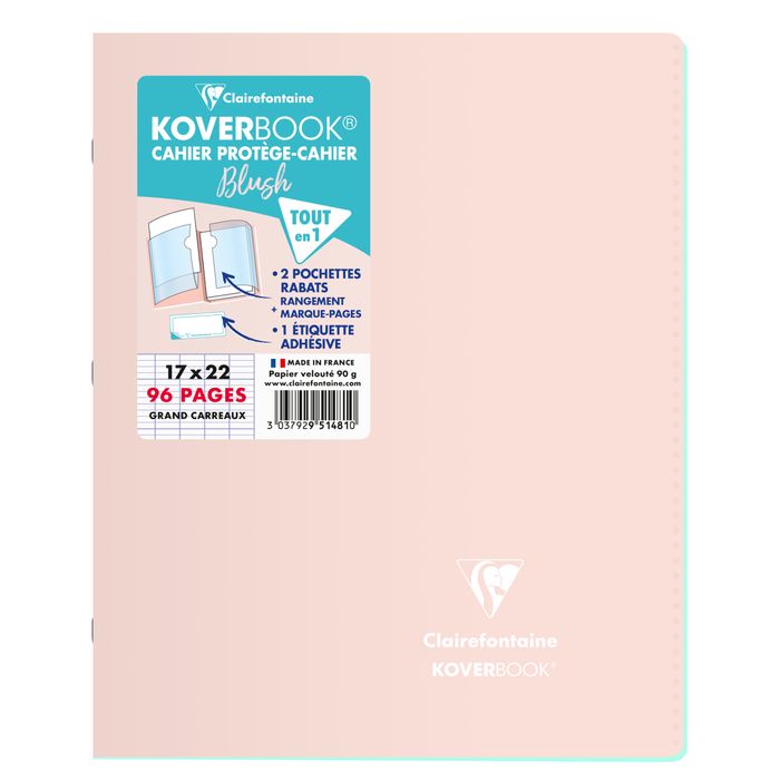 Clairefontaine Koverbook - Cahier polypro 17 x 22 cm - 96 pages ...