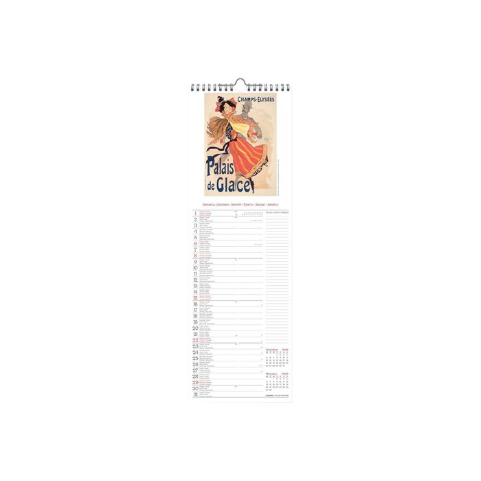 Calendrier mensuel Belle Epoque - 16 x 49 cm - Legami Pas Cher | Bureau ...