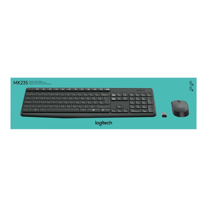 Logitech MK235 - ensemble clavier et souris sans fil Azerty Pas Cher | Bureau Vallée