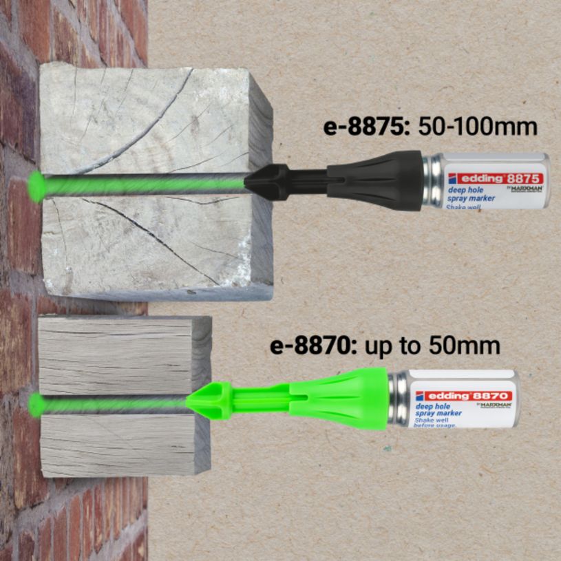 Edding - Marqueur Spray Zones Inaccessibles en Aluminium e-8875 Vert ...