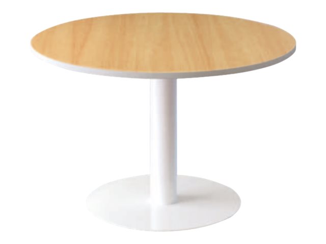 Table ronde EASYDESK - diamètre 115 x H75 cm - plateau hêtre Pas Cher ...