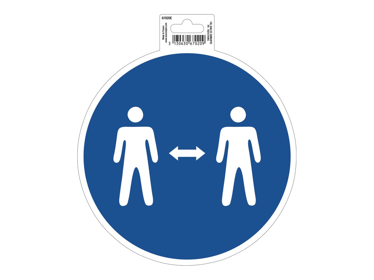 Exacompta - Pictogramme - gardez vos distances - 200 x 200 mm - bleu ...