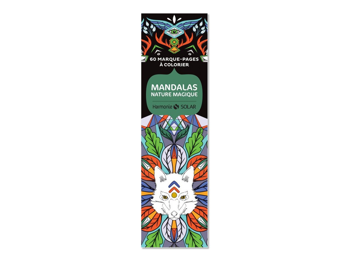 60 Marque-pages à colorier - Mandalas nature magique Pas Cher | Bureau ...