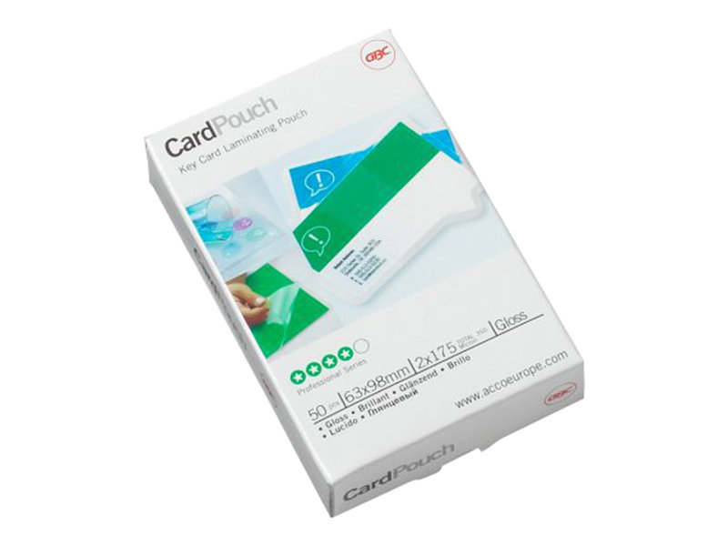 GBC Card Laminating Pouch - pack de 100 - brillant - 65 x 95 mm ...
