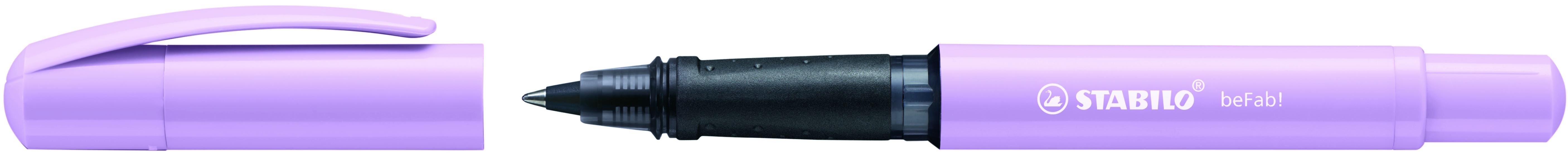 STABILO beFab! - Roller encre bleue - 0,5 mm - corps large - lilas ...