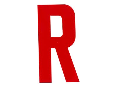 Pickup - Étiquette autocollante - 150 mm - Lettre R - rouge brillant ...