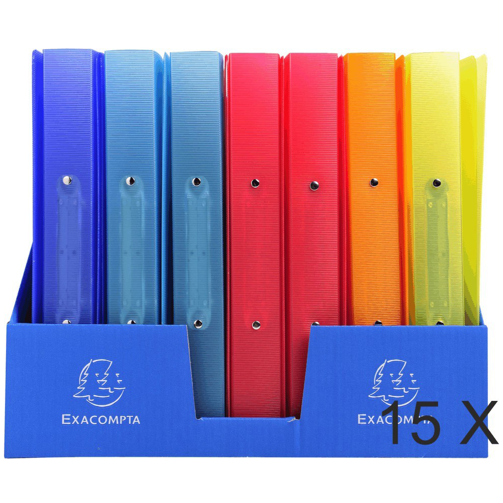 Exacompta Linicolor - 15 Classeurs 2 anneaux - Dos 40 mm - A4 Maxi ...