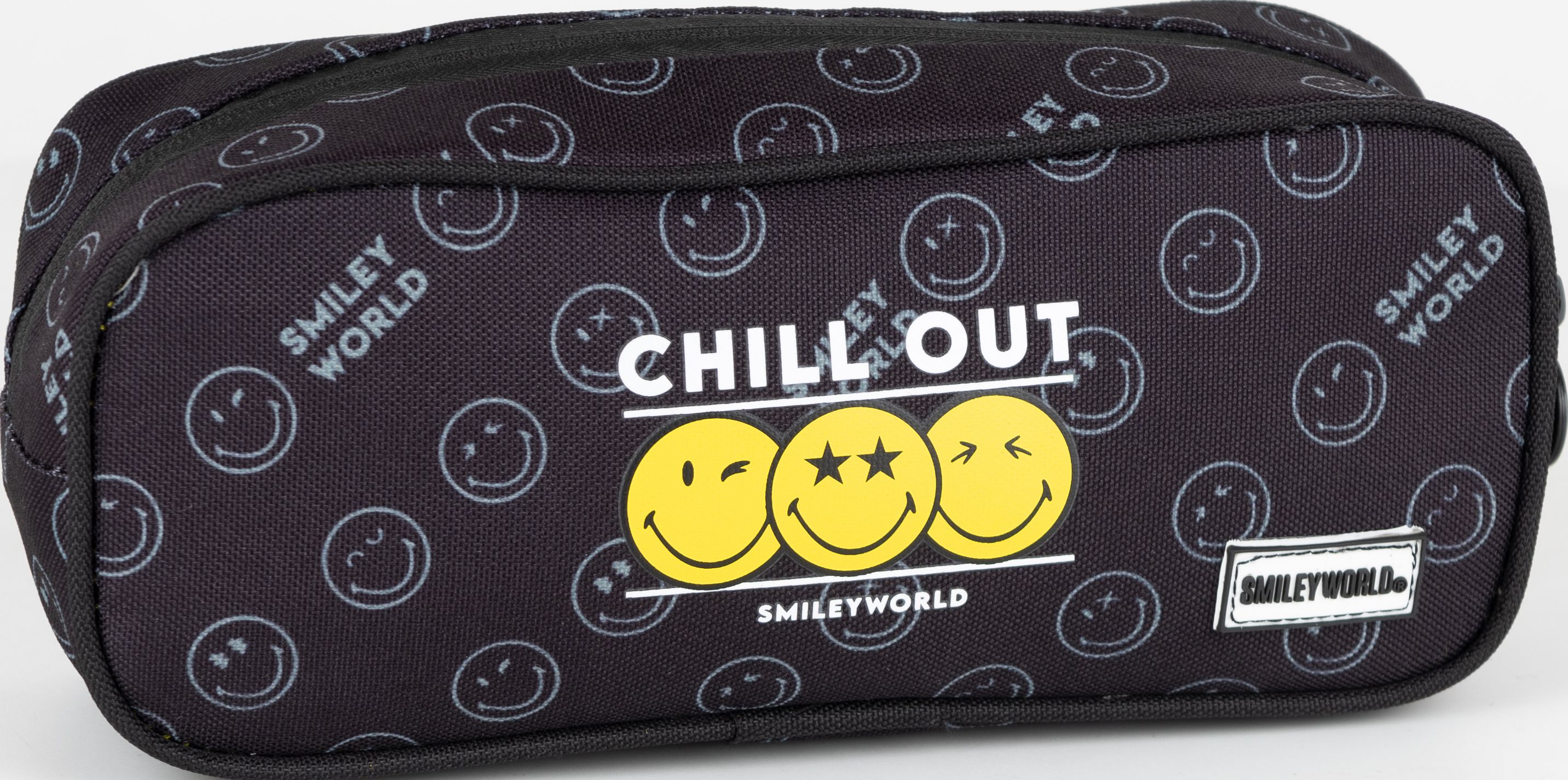 Trousse rectangulaire réversible Smiley Chill out - 1 compartiment ...