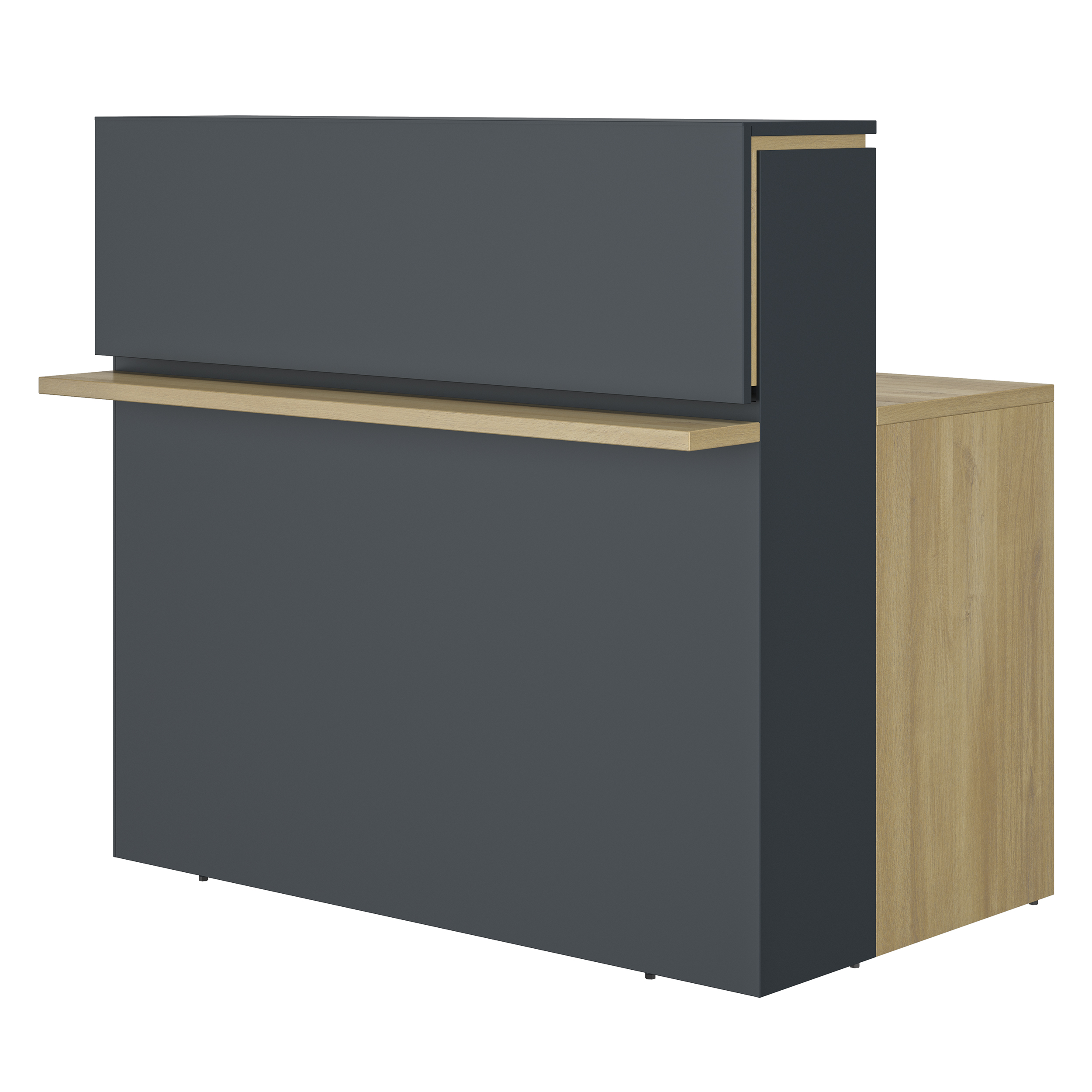 Banque d'accueil droite ZOOM - L120 cm - chêne bocage Pas Cher | Bureau ...