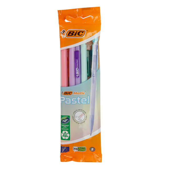 BIC Matic Pastel - Pack de 5 porte mines - HB - 0,7 mm Pas Cher | Bureau Vallée