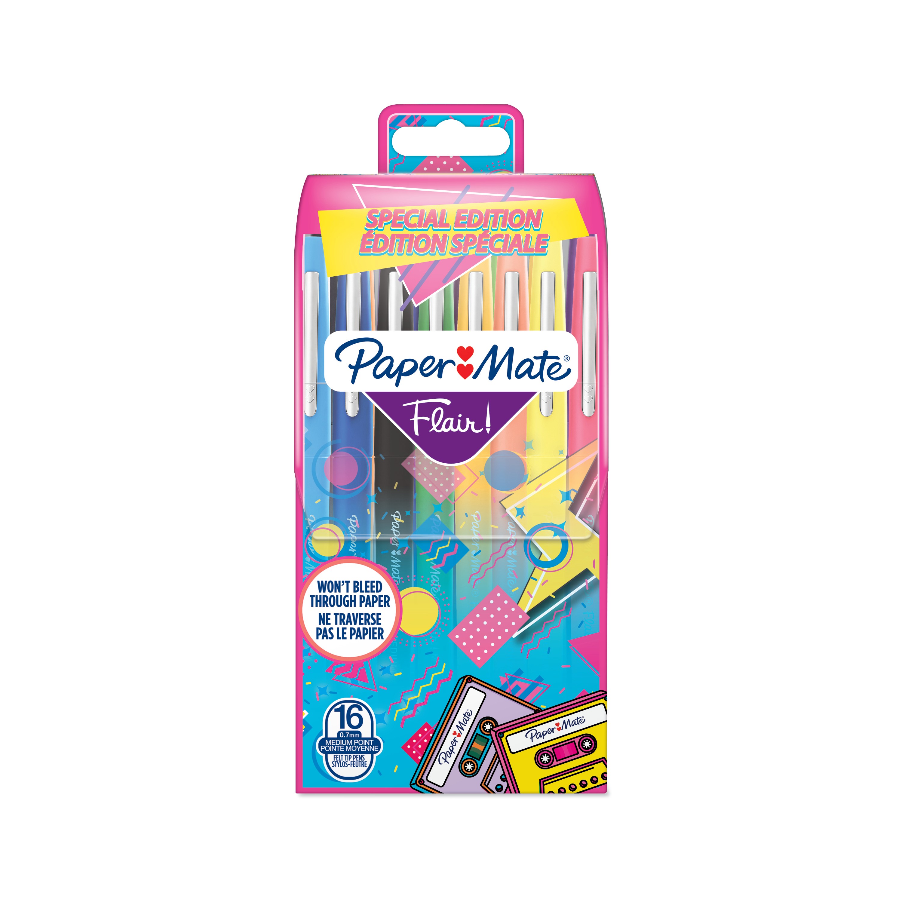 Paper Mate Flair Retro Wave - Pack de 16 feutres pointe moyenne ...