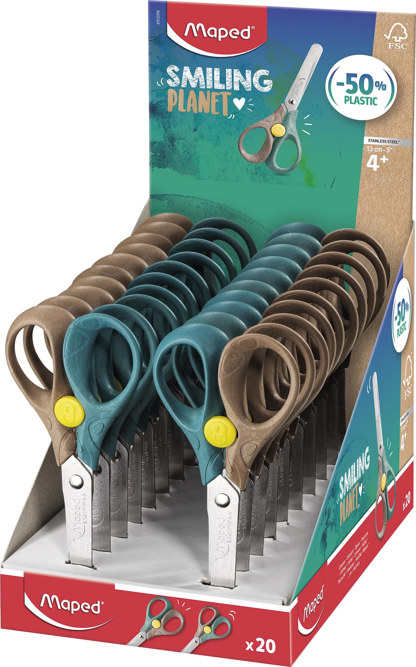 Maped Smiling Planet - Ciseaux Security 13 cm - 50% en fibre de bois ...