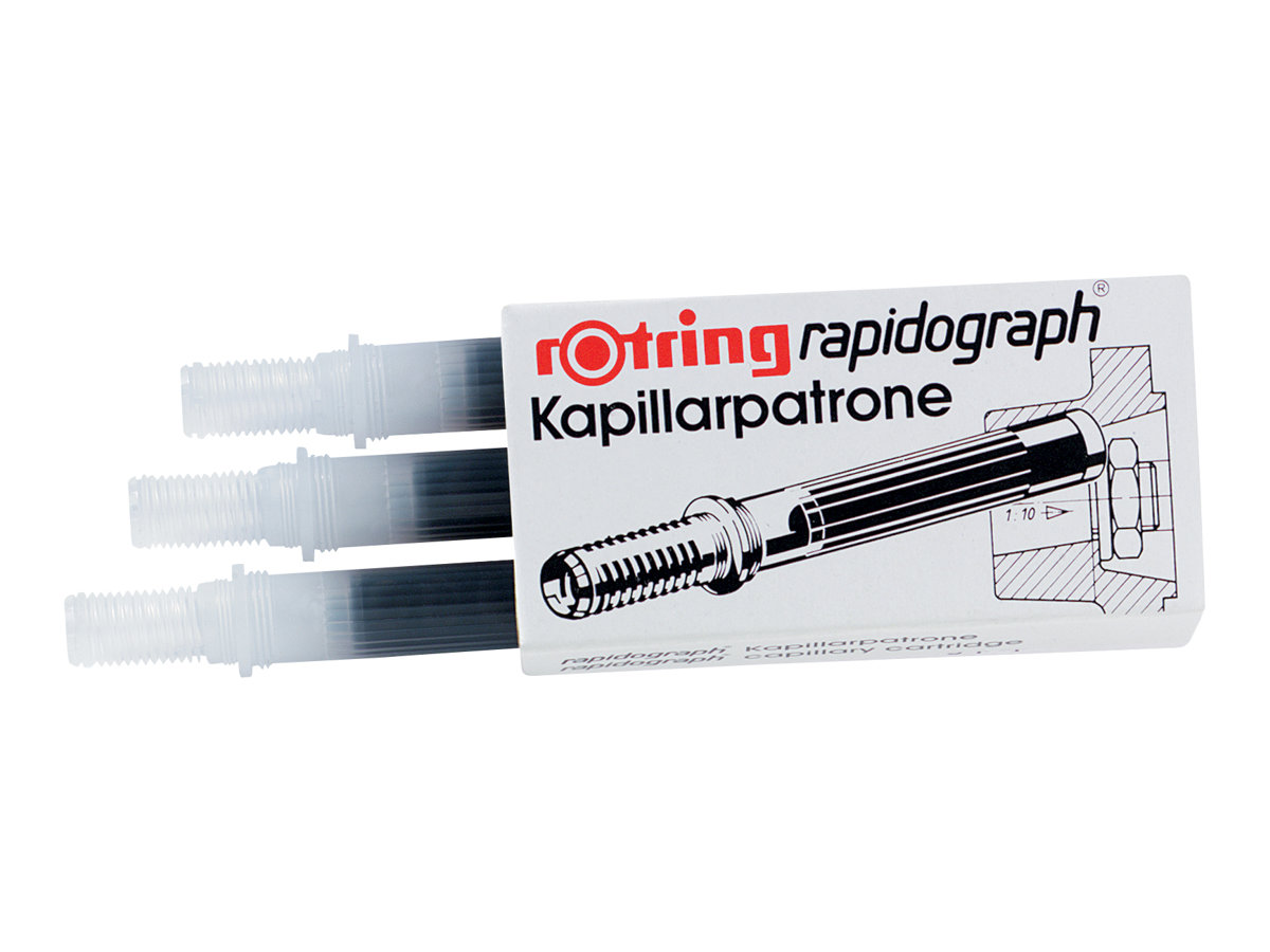 Rotring rapidograph - 3 Cartouches d'encre Pas Cher | Bureau Vallée