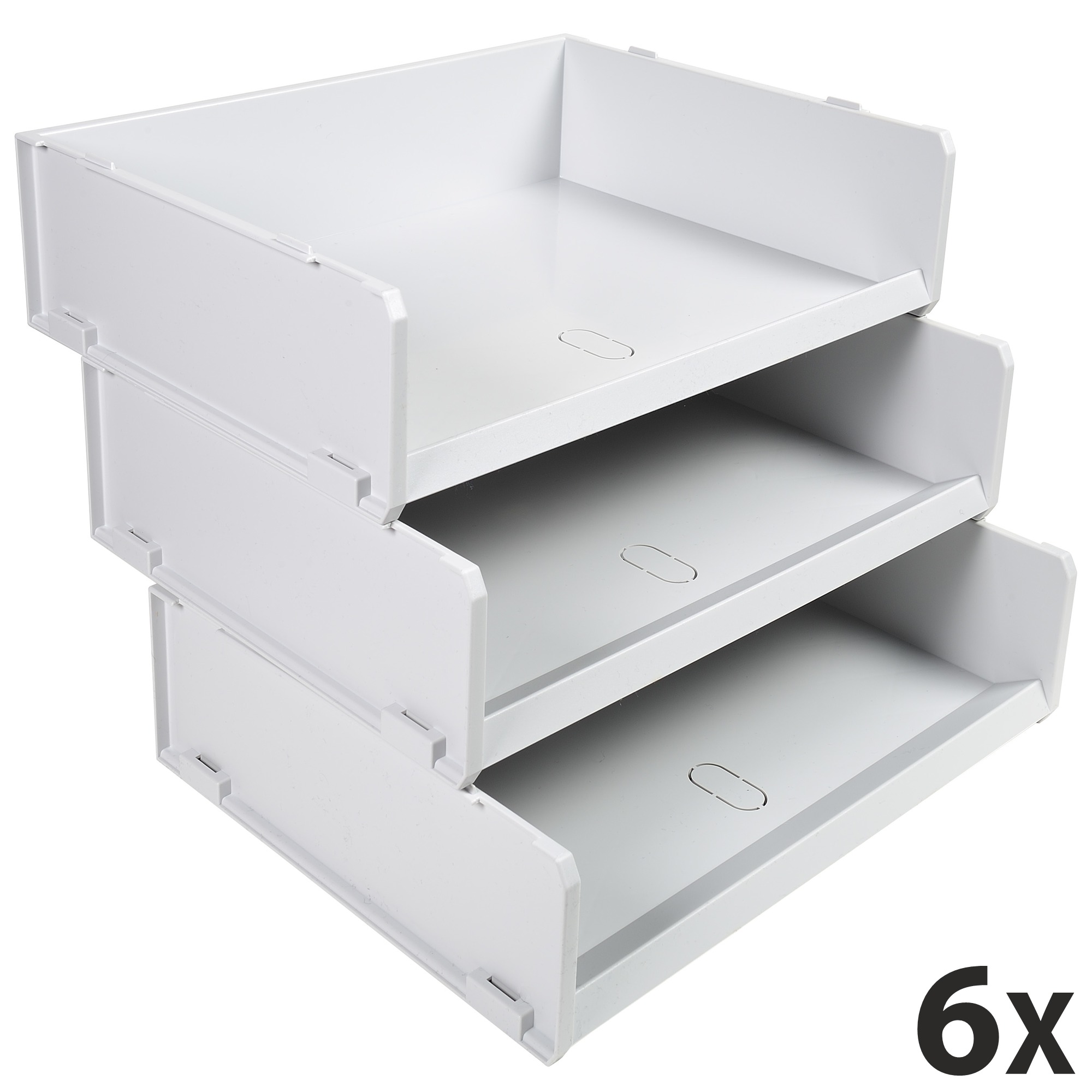 Exacompta - 6 Corbeilles à courrier Multitri - gris lumière Pas Cher ...