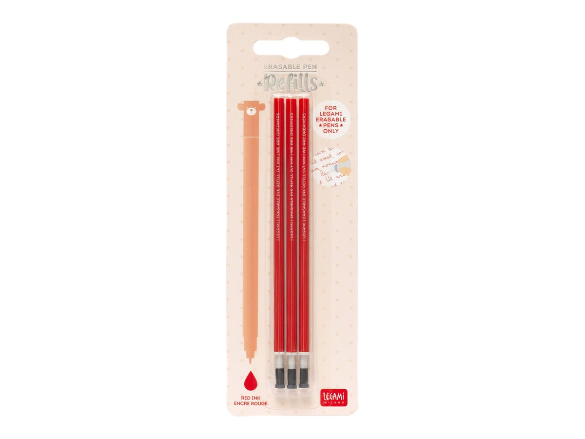 Legami - Pack de 3 recharges pour stylo effaçable - rouge Pas Cher ...