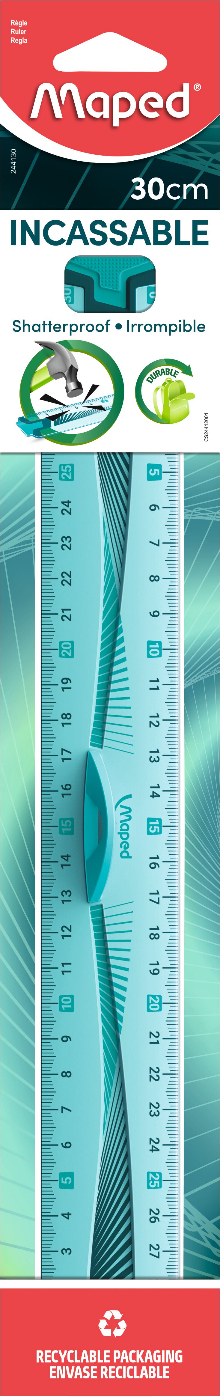 Maped Incassable - Règle triple décimètre 30 cm - incassable ...