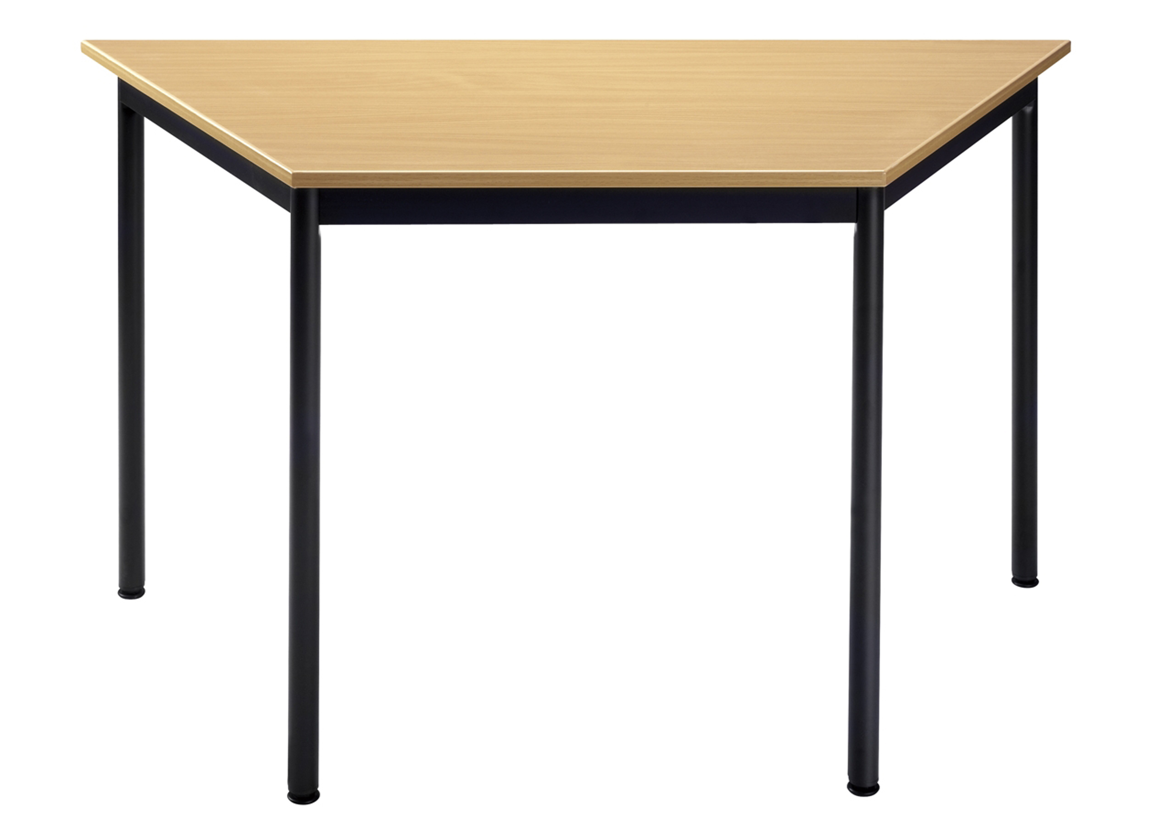 Table modulaire trapezoïdale - L120 x H60 x P60 cm - imitation hêtre ...